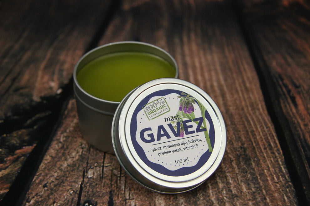 OrganHerb Organic Comfrey Salve (Gavez) 4 oz - Natural Relief for Musc