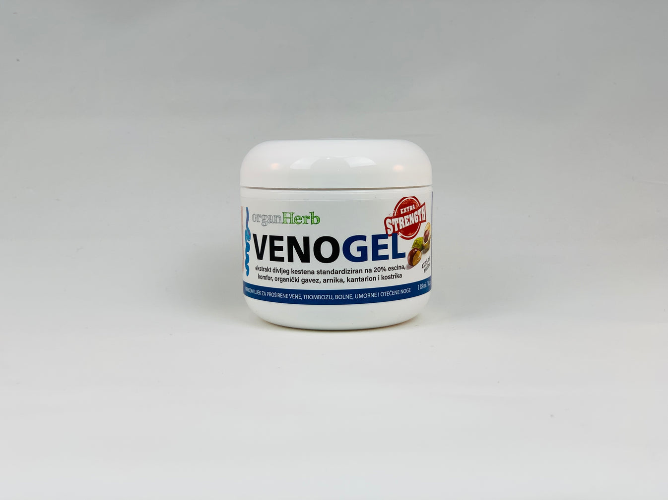 OrganHerb VenoGel Extra Strength 4 oz – Horse Chestnut Gel for Enhance